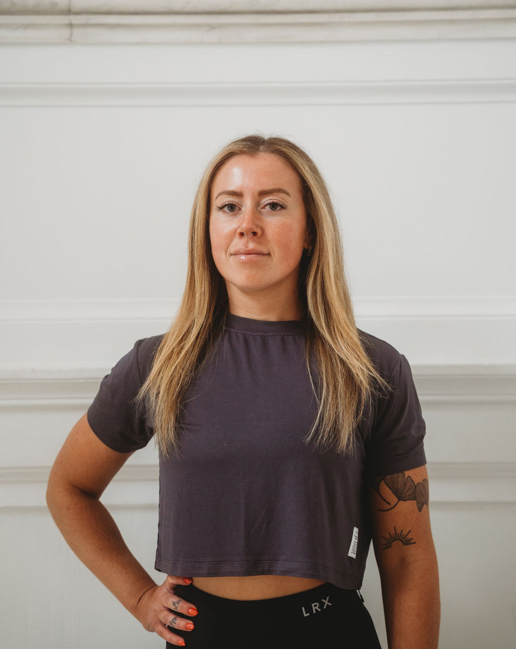 Thrive Crop Tee - Graphite – LRX Apparel